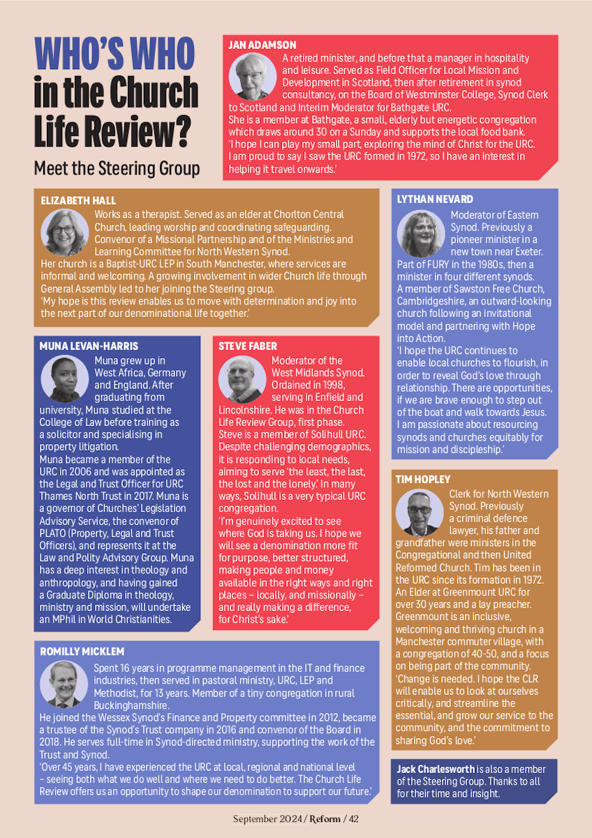 Church Life Review Group - United Reformed Church