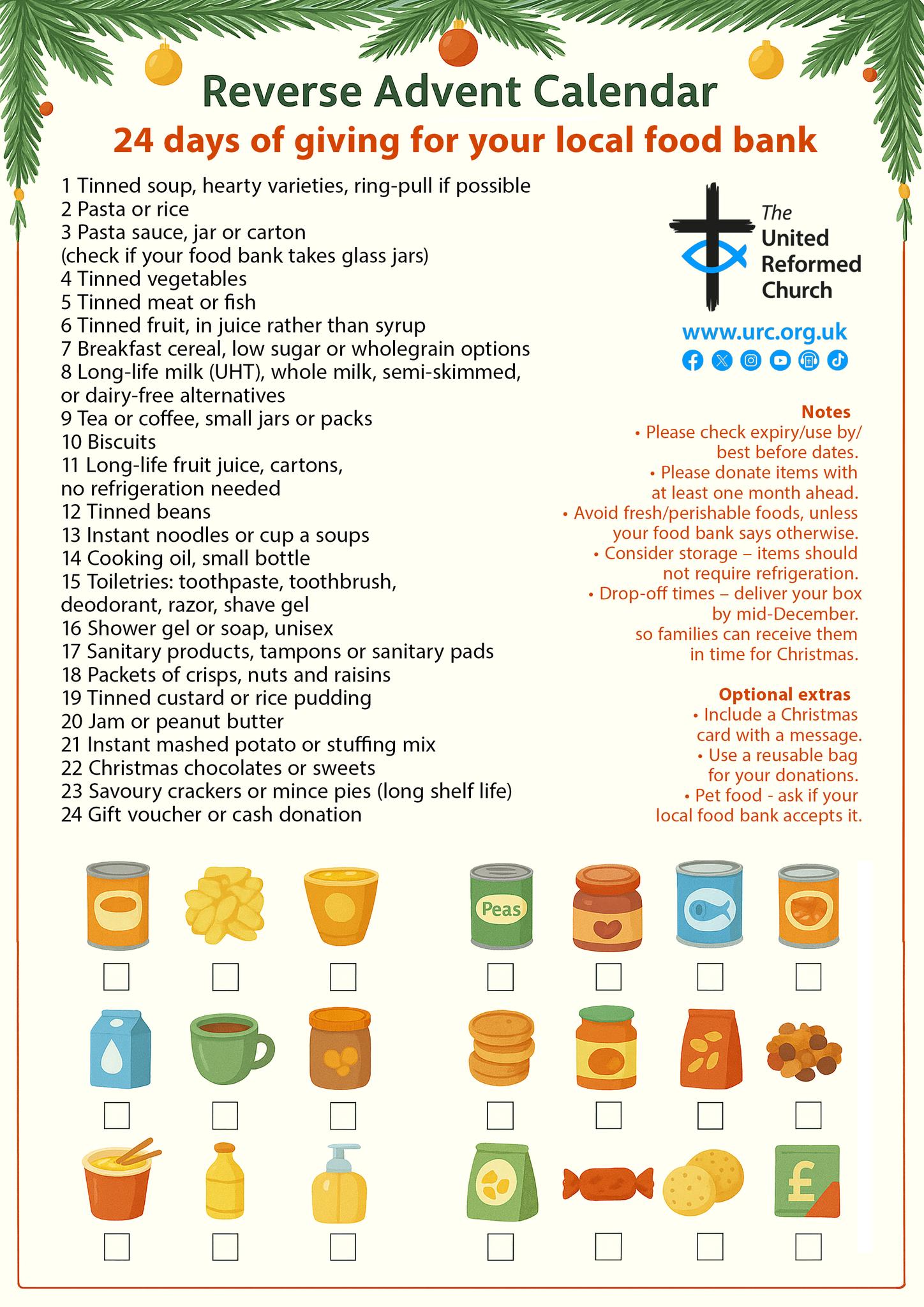 Help families this winter with Reverse Advent Calendar - United ...